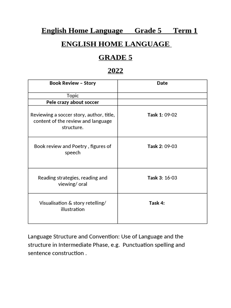 English Home Language | PDF