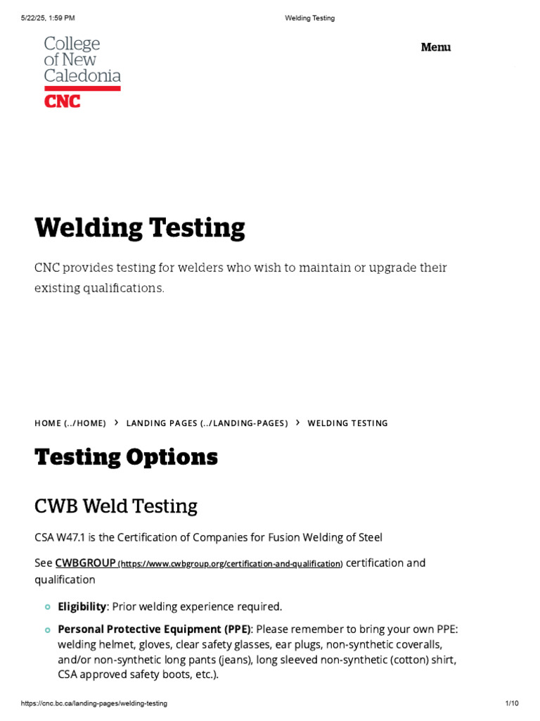 Welding Testing | PDF | Welding | Construction