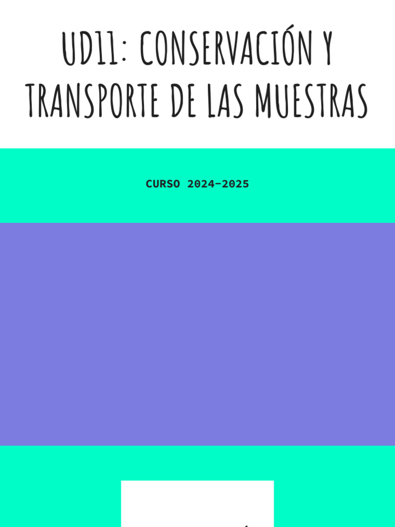 UD11 Transporte y Conservacion de Muestras | PDF | Sangre