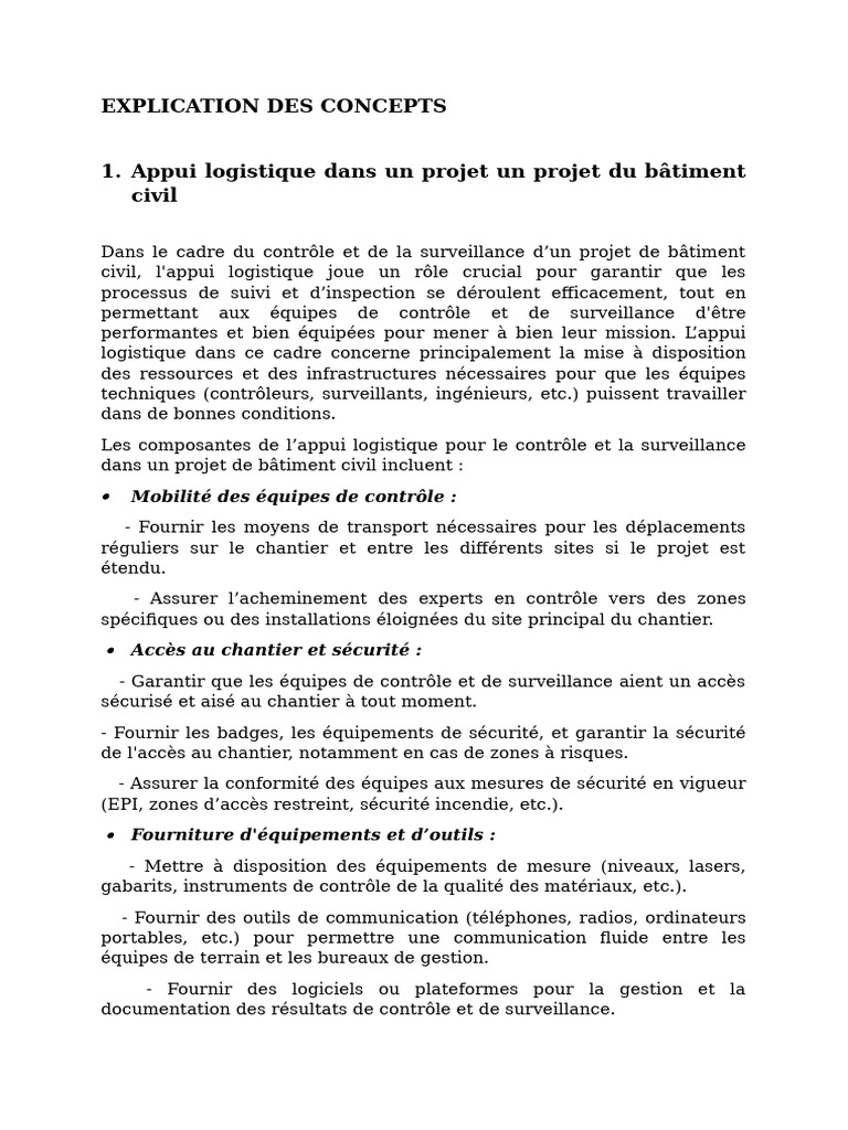 Note Explicative Des Concepts | PDF | Environnement naturel | Sécurité ...