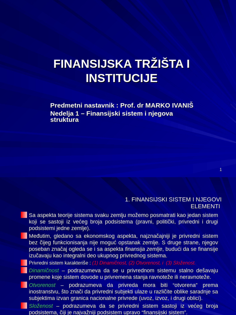 Predavanje 1 (1) | PDF