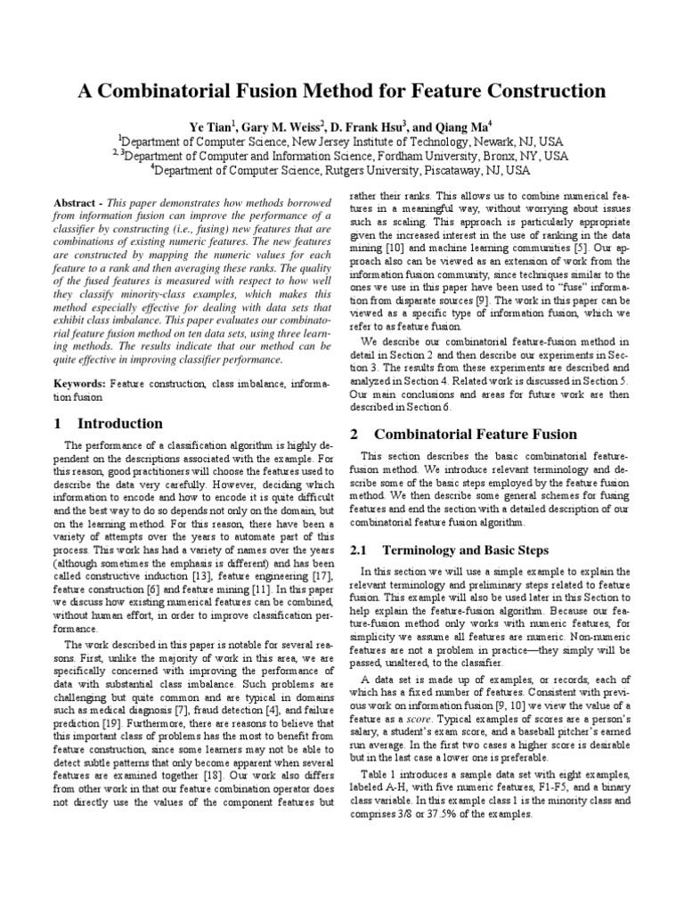 About Feature Construction + | PDF | Receiver Operating Characteristic ...