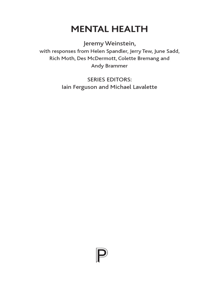 OceanofPDF - Com Mental Health - Jeremy Weinstein | PDF | Mental ...