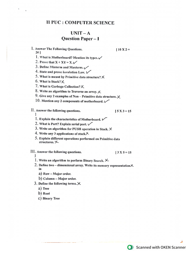 Computer Question Papers | PDF