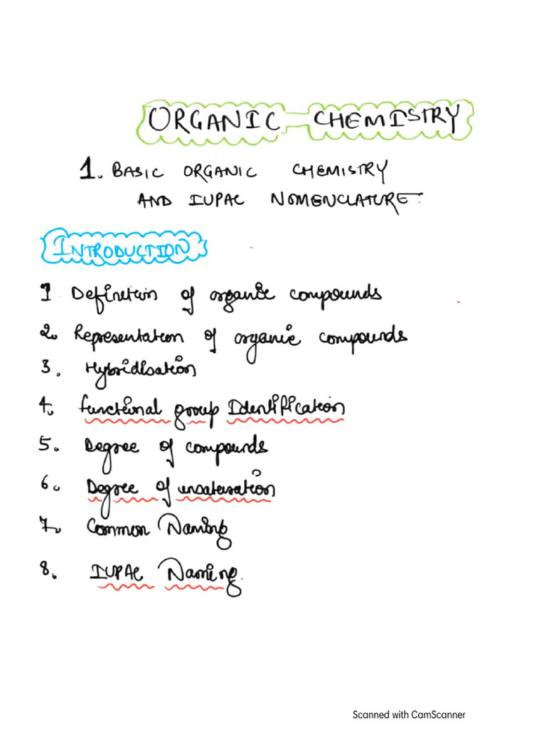 Basic Organic Chemistry Assignment - 8443833 | PDF