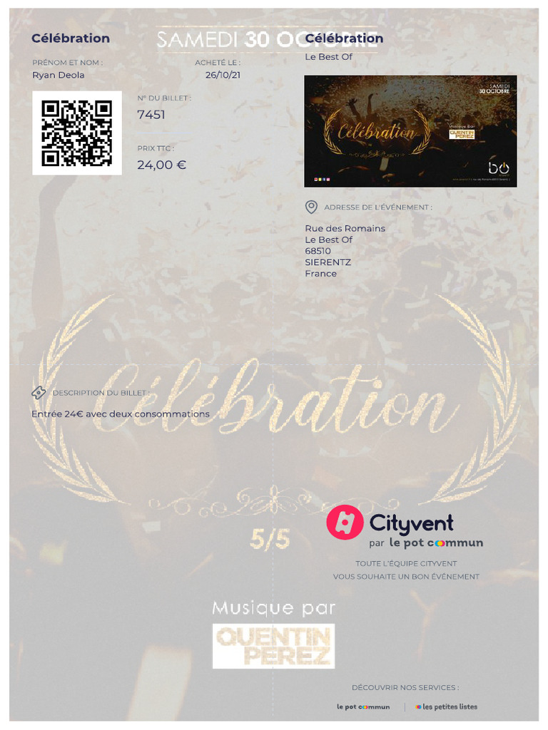 Billet Cityvent | PDF