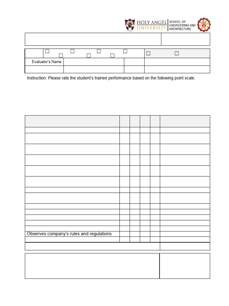 Student's Practicum Evaluation | PDF
