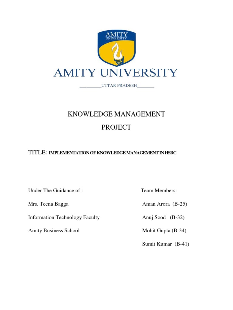 Knowledge Management at HSBC | PDF | Strategic Management | Knowledge