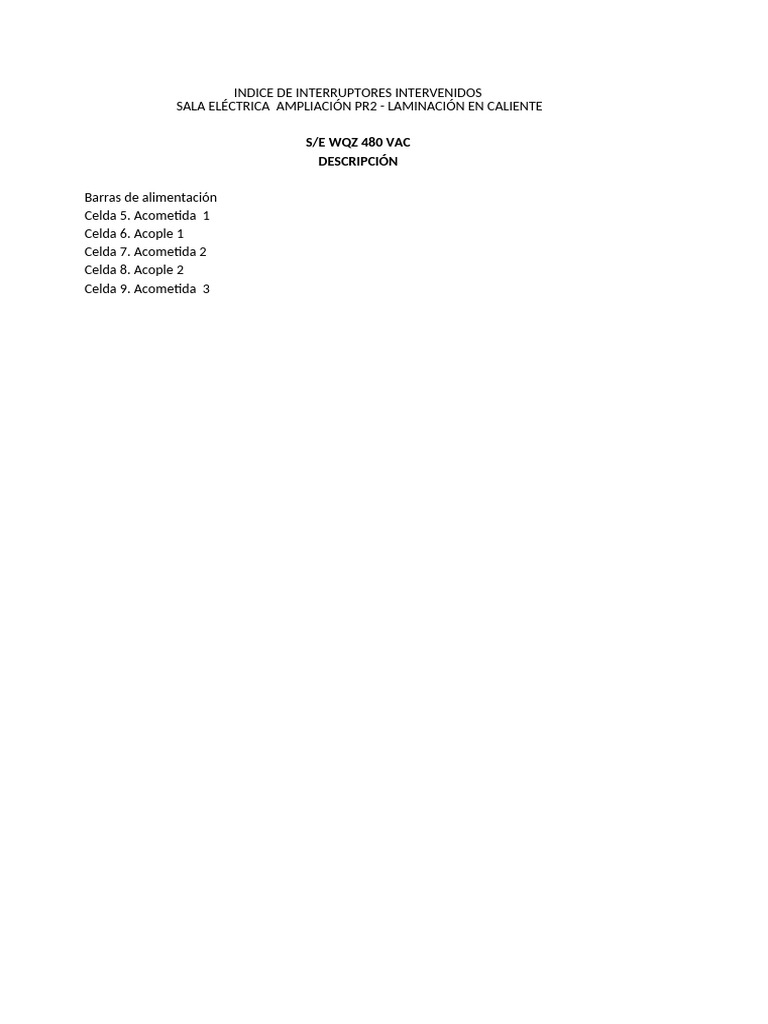 Pruebas de Aislamiento S/E WQZ 480 VAC | PDF | Aislador (Electricidad ...