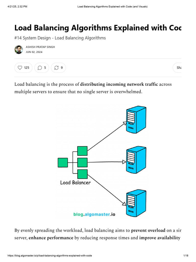 Load Balancing Algorithms Explained with Code (and Visuals) | PDF | Load Balancing (Computing ...