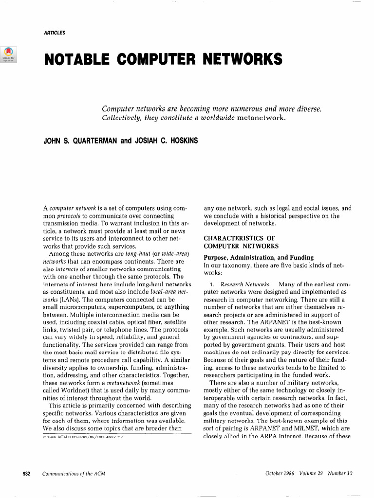 Notable Computer Networks | PDF | Computer Network | Internet Protocol ...
