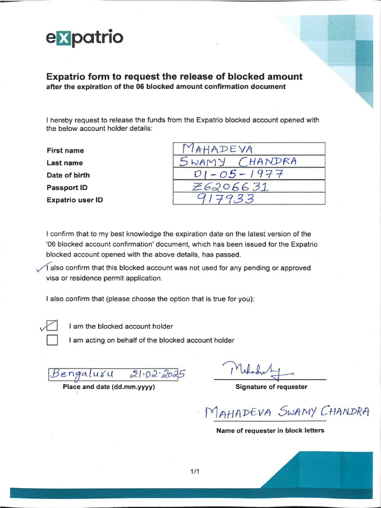 Expatrio Release Form | PDF