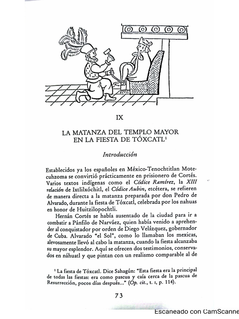 Matanza Templo y Noche Triste Visión de | PDF