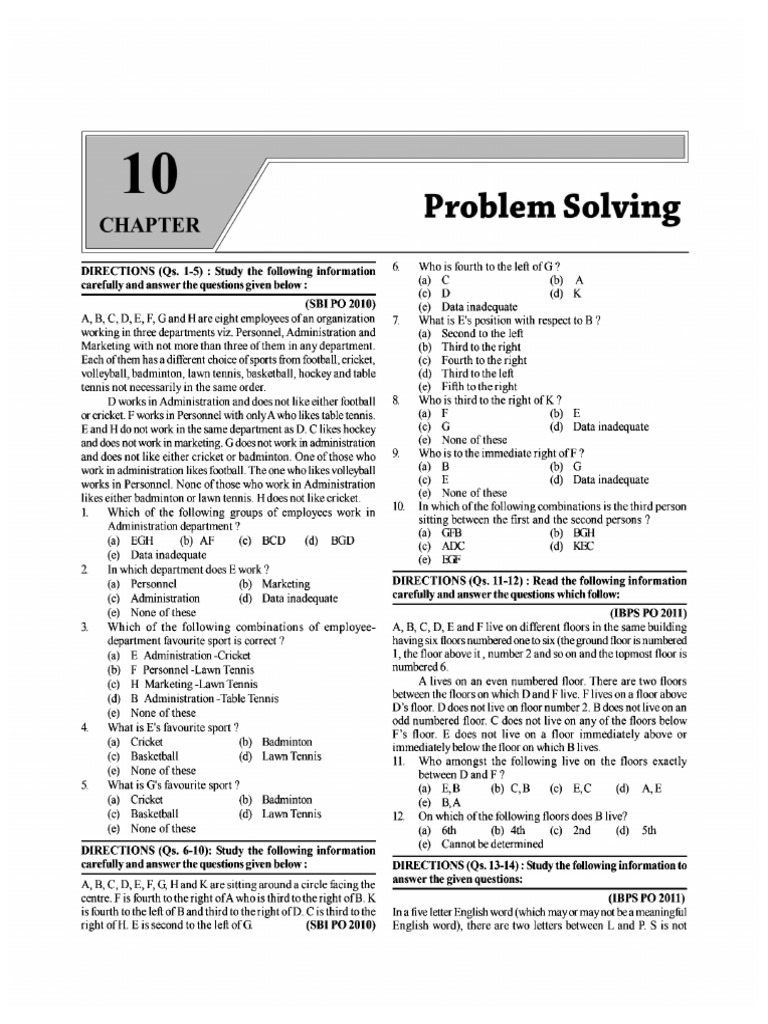 Problem Solving | PDF