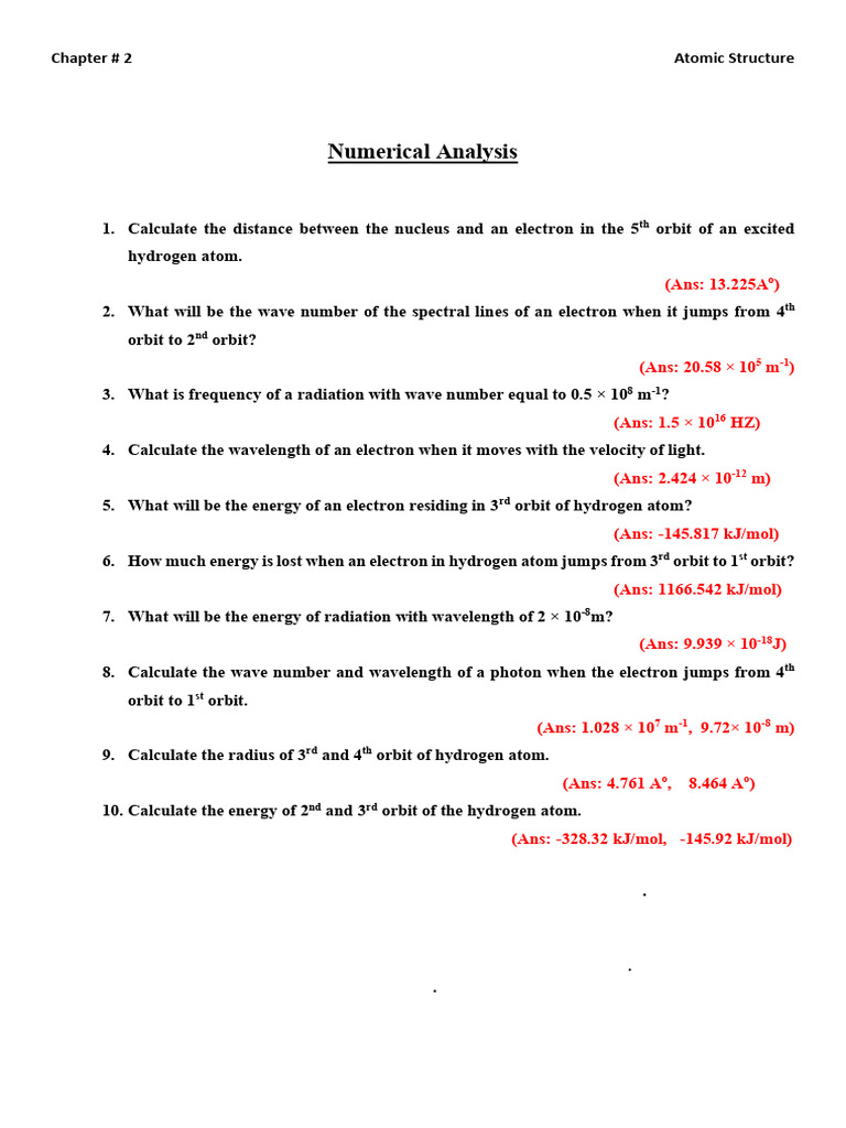 XI Chemistry (Assignment#2) | PDF
