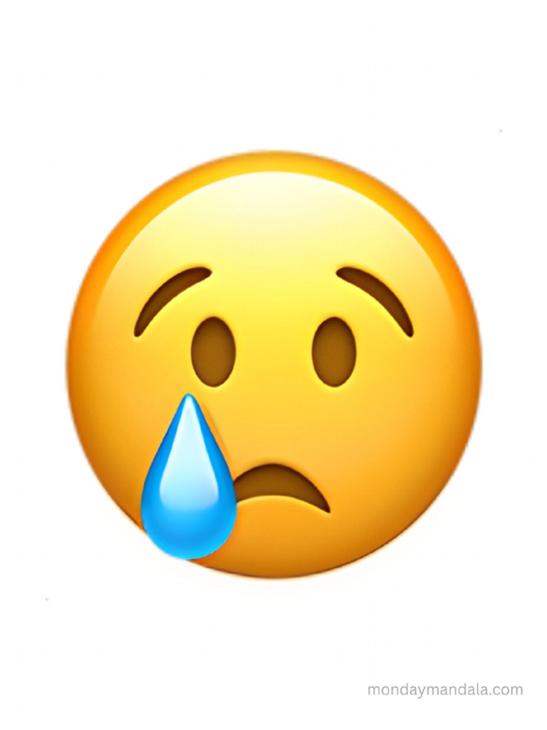 Printable Crying Face Emoji | PDF