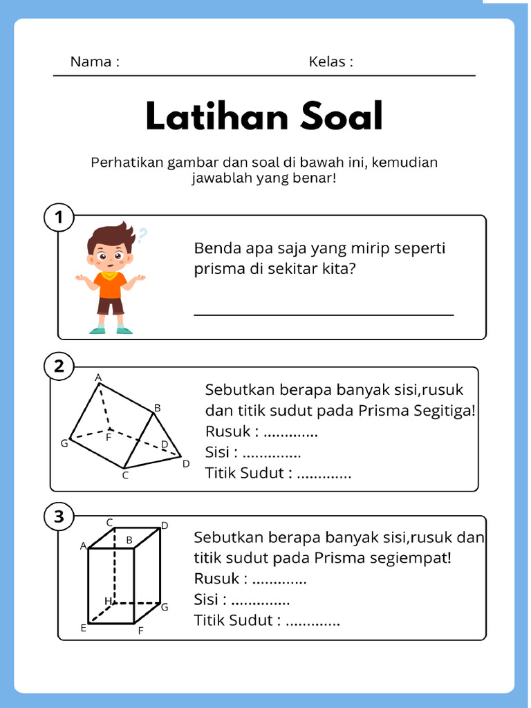Prisma Segiempat dan Segitiga: Sisi dan Rusuk | PDF