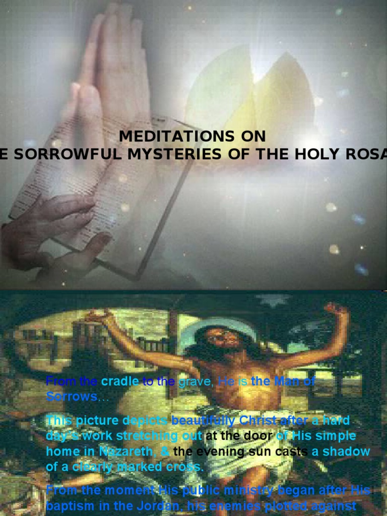 Meditations On The Sorrowful Mystery of The Holy Rosary | PDF ...