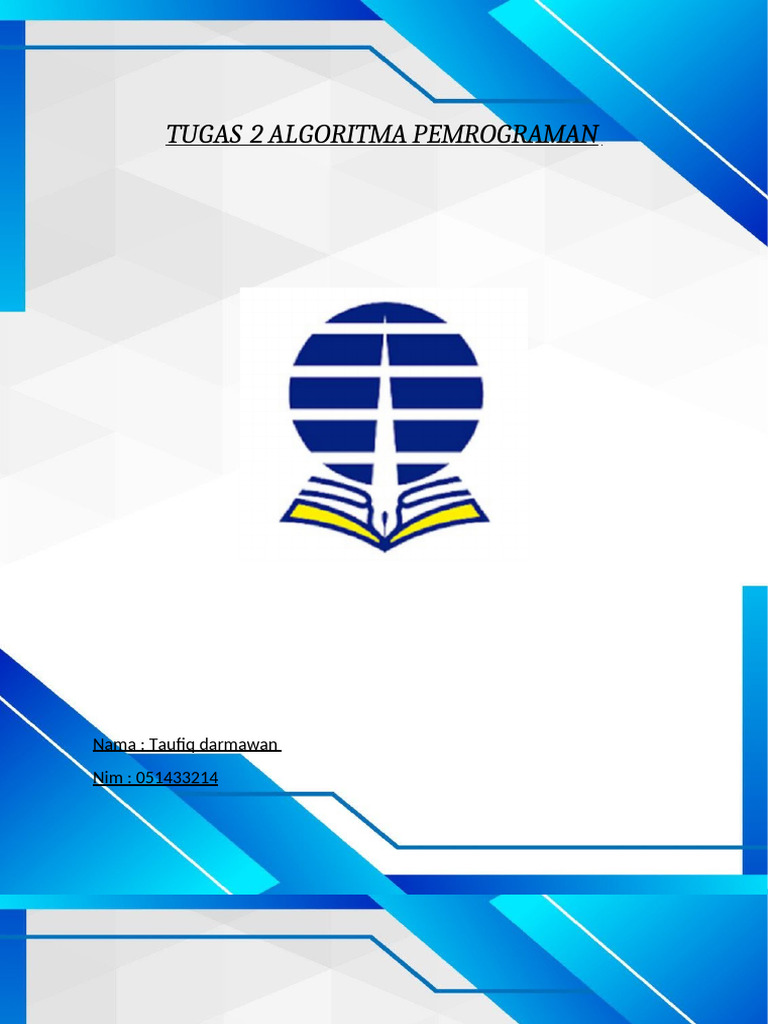 Tugas 2 Algoritma Pemrograman | PDF