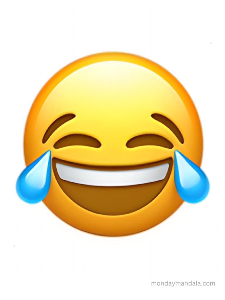 Printable Laughing Face Emoji | PDF