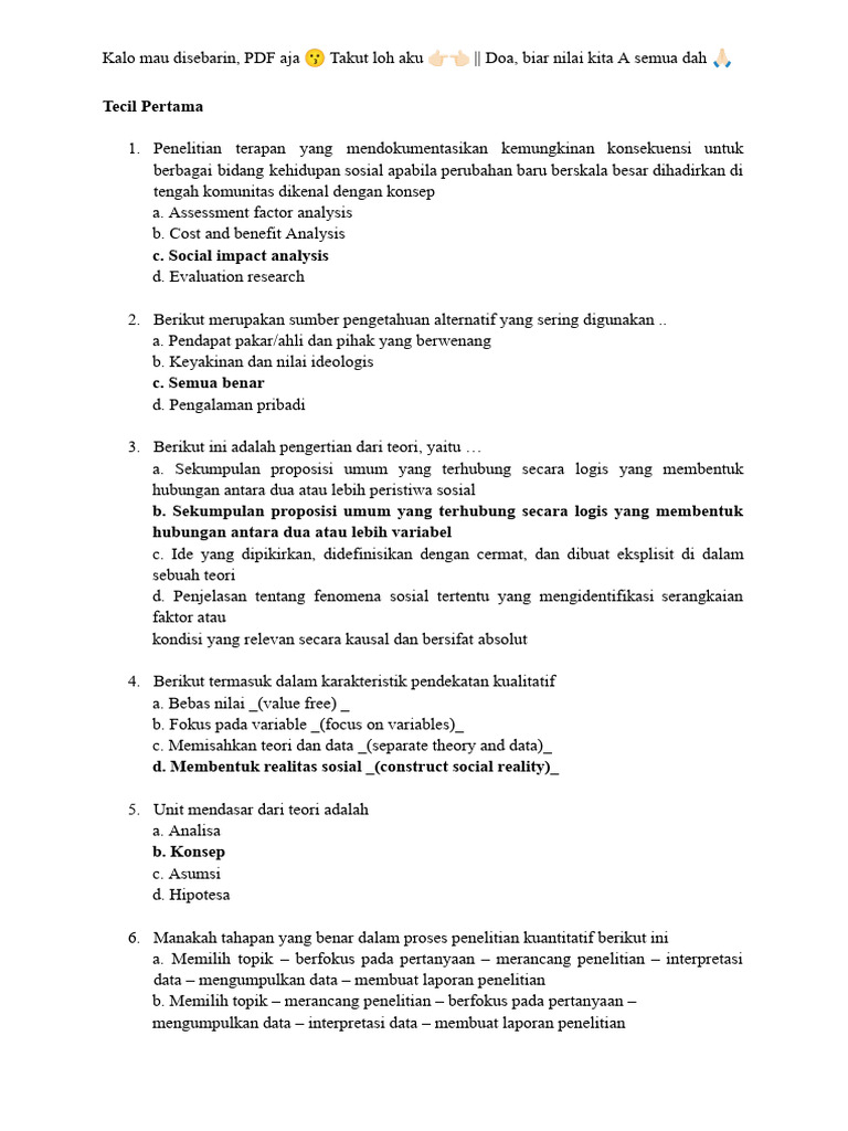 Kumpulan Soal PMPS | PDF