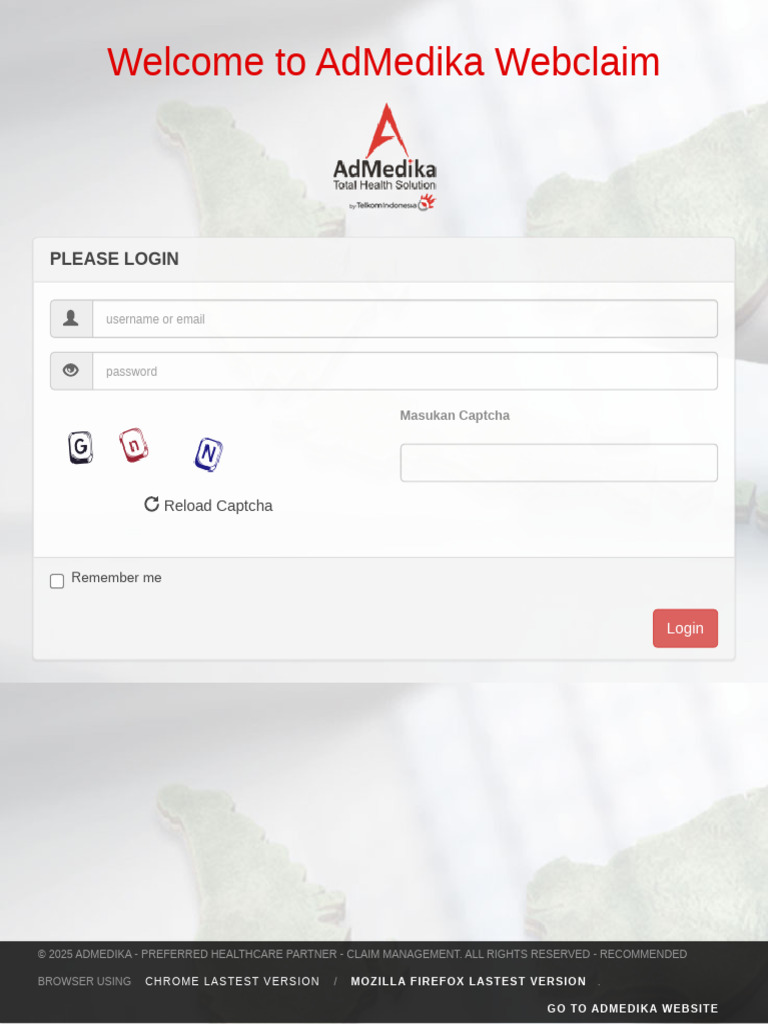 Webclaim Admedika Co Id Letter L Formf PHP RefID 142733550 Bhistory ...
