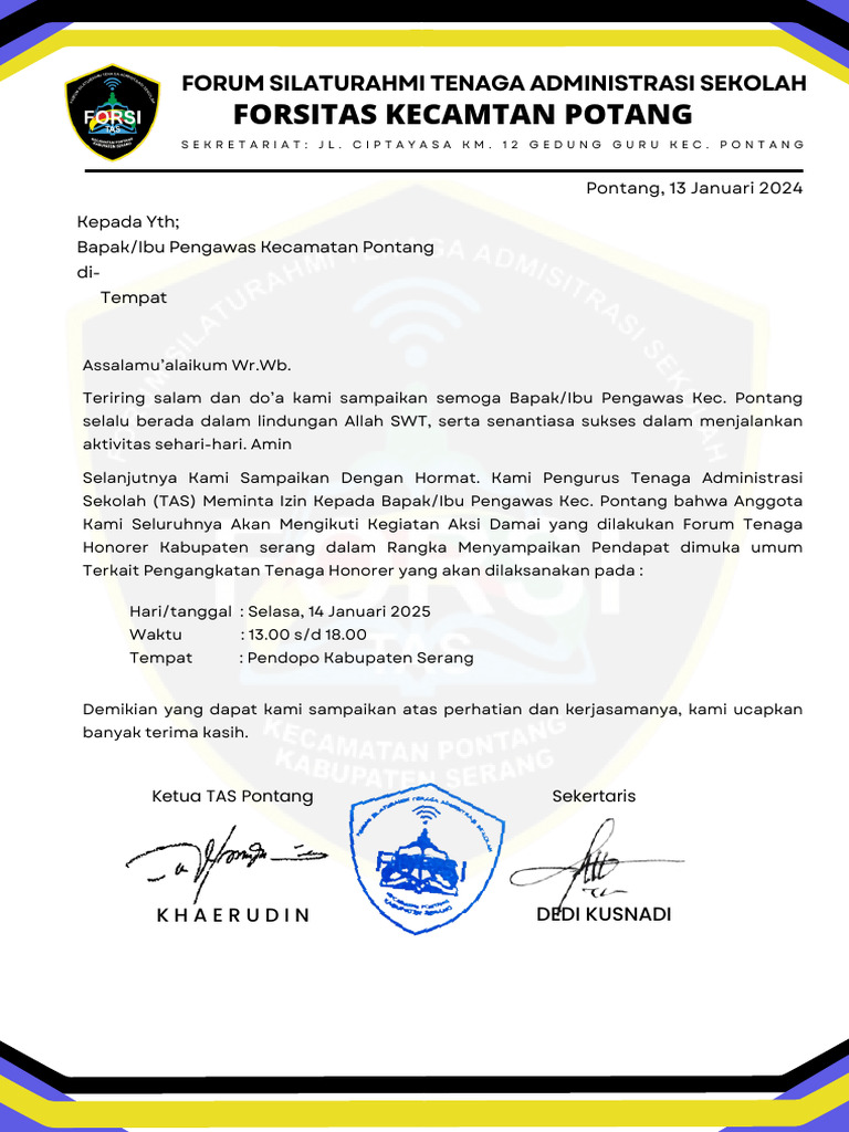 Aksi Damai Tenaga Honorer Pontang | PDF