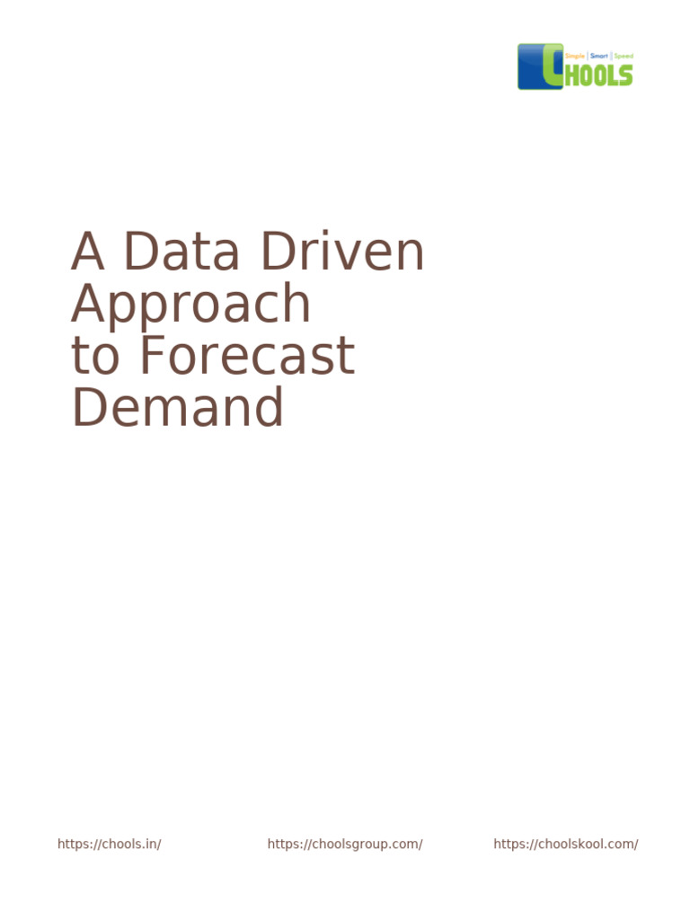 A Data Driven Approach To Forecast Demand | PDF | Regression Analysis | Autoregressive ...