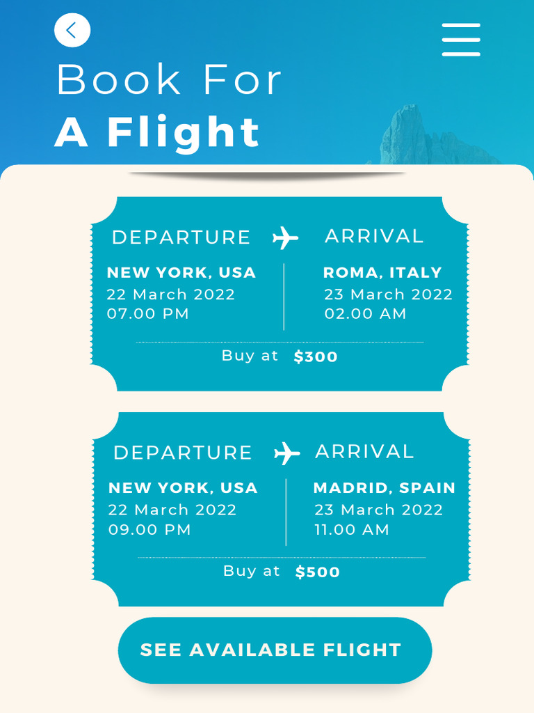 Madrid, Spain Flight Ticket | PDF