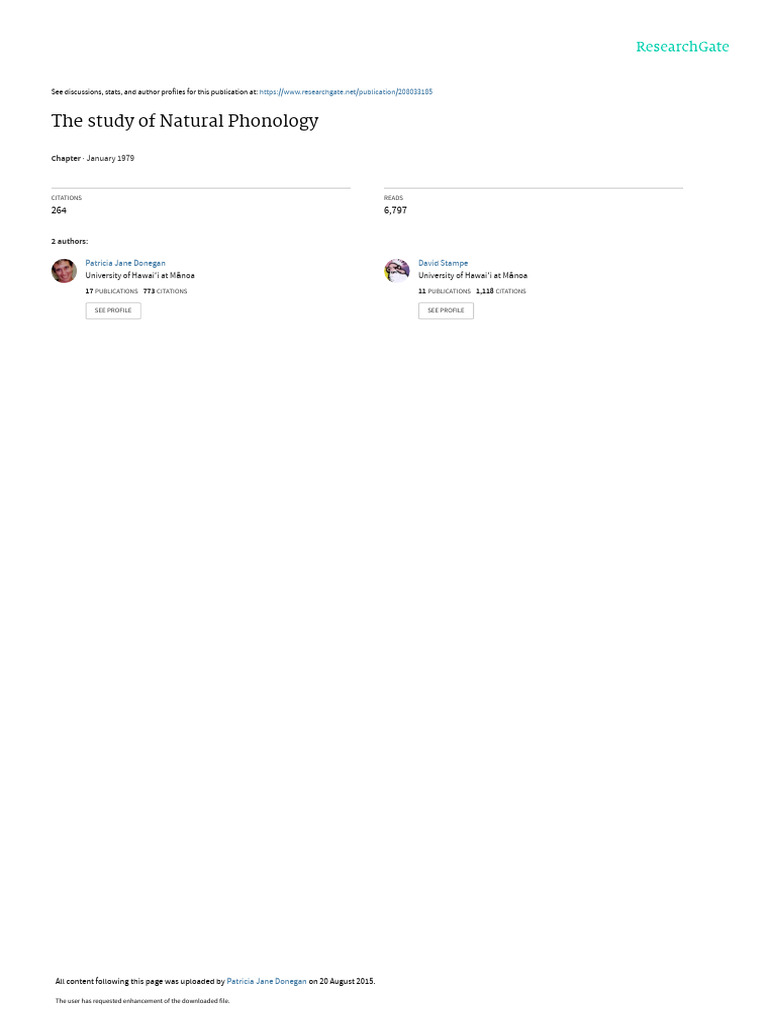 The Study of Natural Phonology | PDF