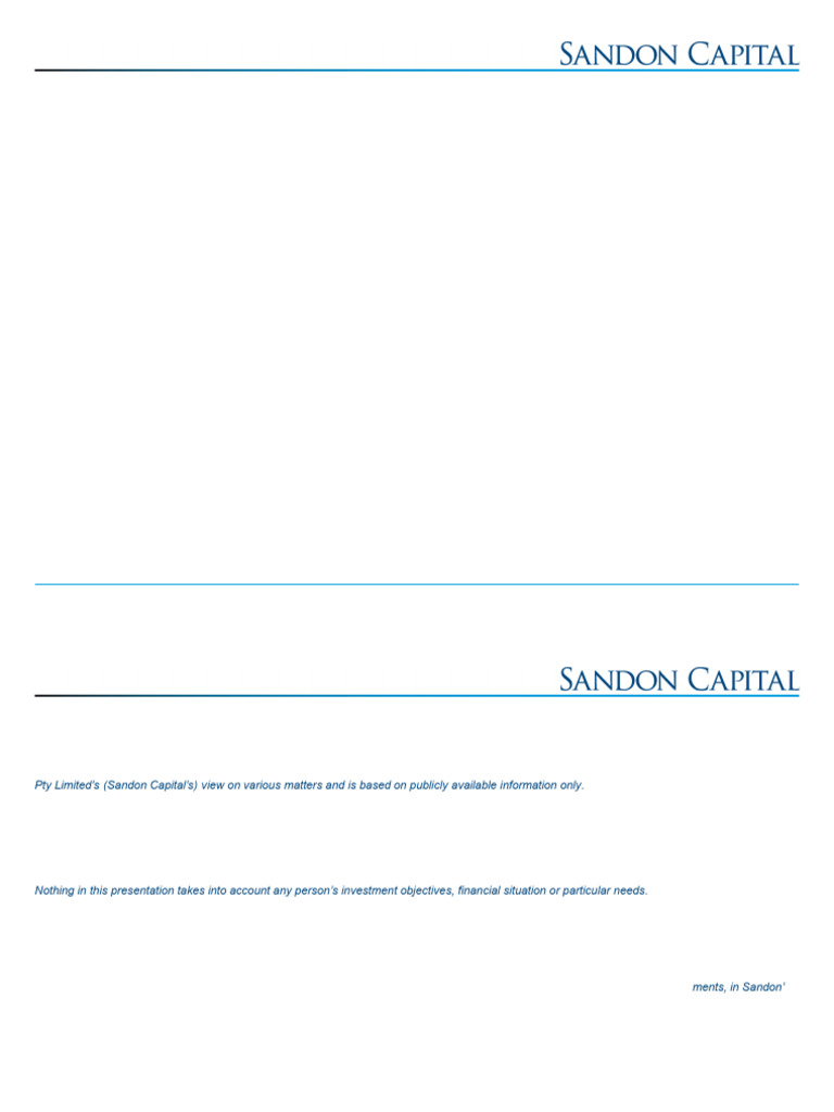 Boral Presentation - Sandon Capital | PDF | Dividend | Construction ...