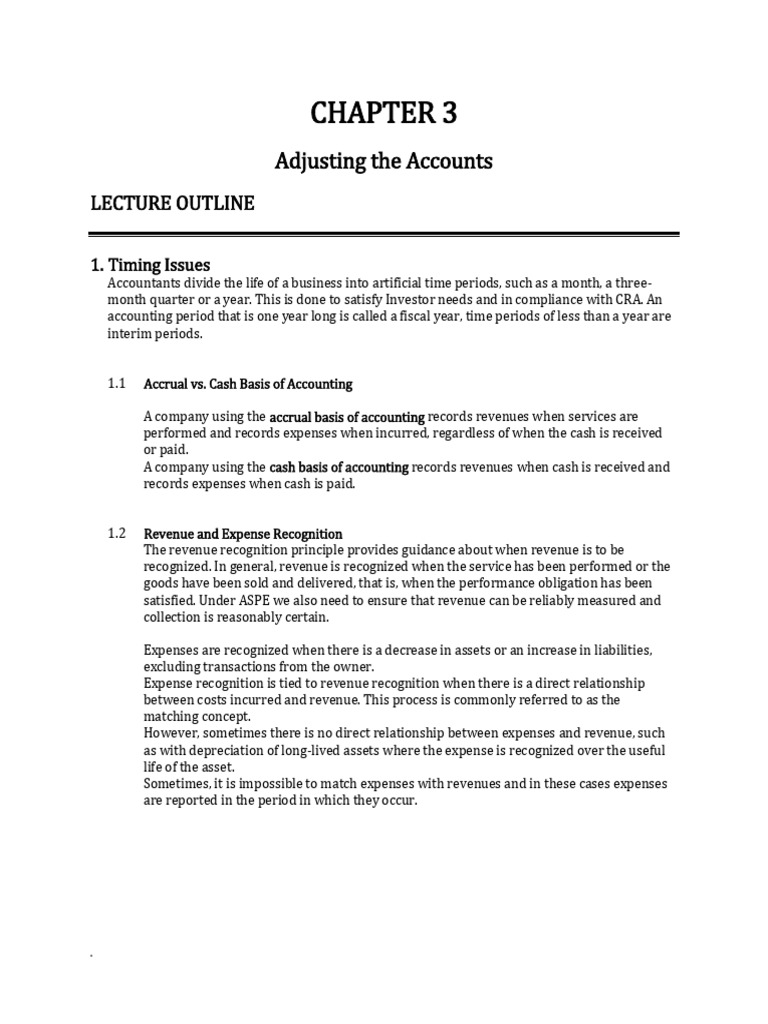 Adjusting The Accounts - Chapter 3 | PDF | Debits And Credits | Depreciation