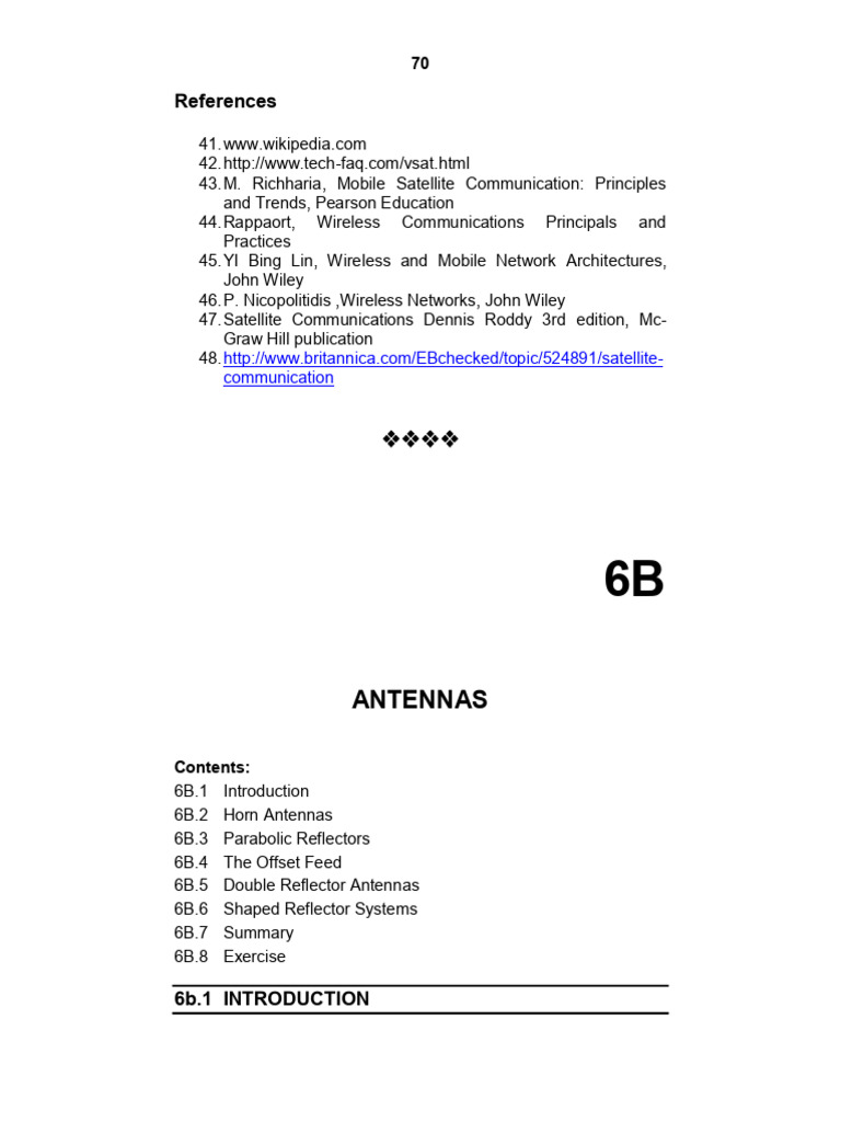 Introduction To Antenna For Satellite Communication | PDF | Antenna (Radio) | Reflection (Physics)