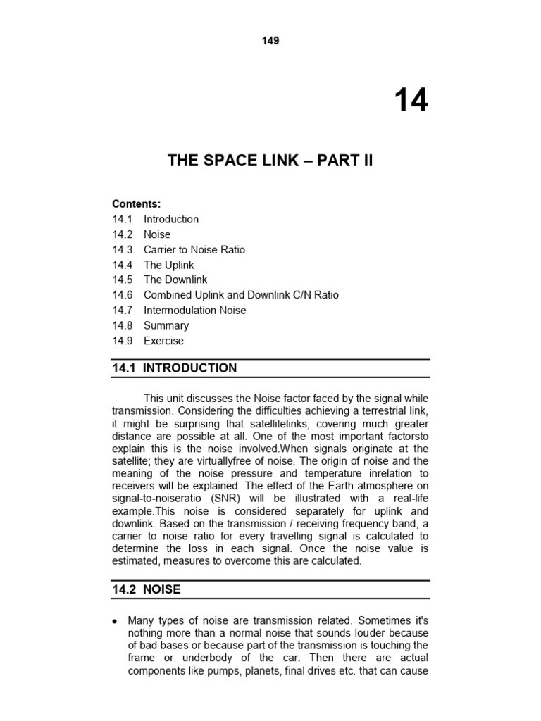 Introduction To Space Link | PDF | Telecommunications | Radio Technology