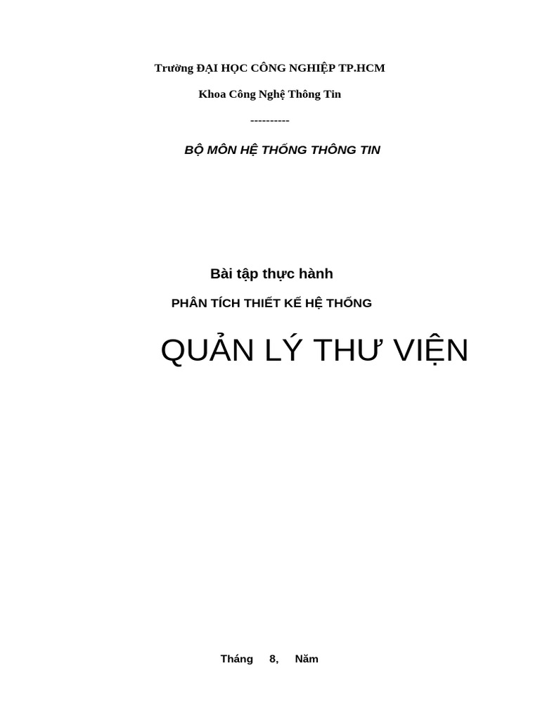 Quan Ly Thu Vien | PDF