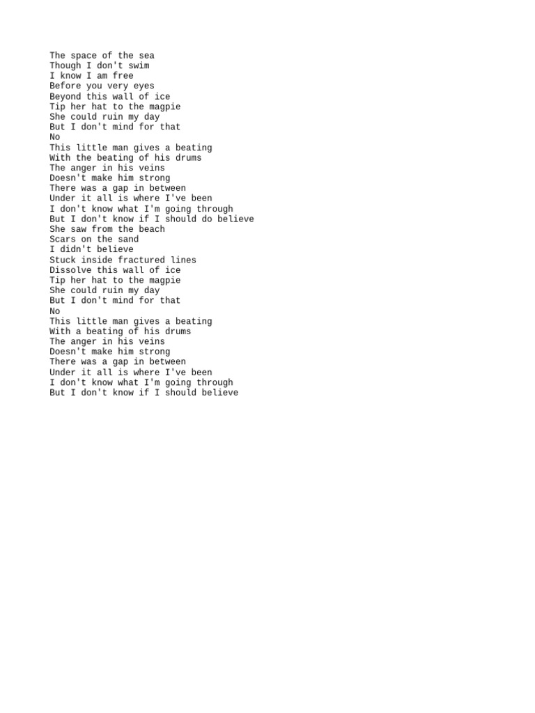 Wall of Ice Lyrics | PDF