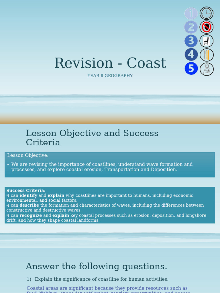 Revision - Geography - Term 1 | PDF | Coast | Beach