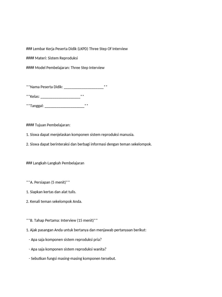 Three Step of Interview | PDF