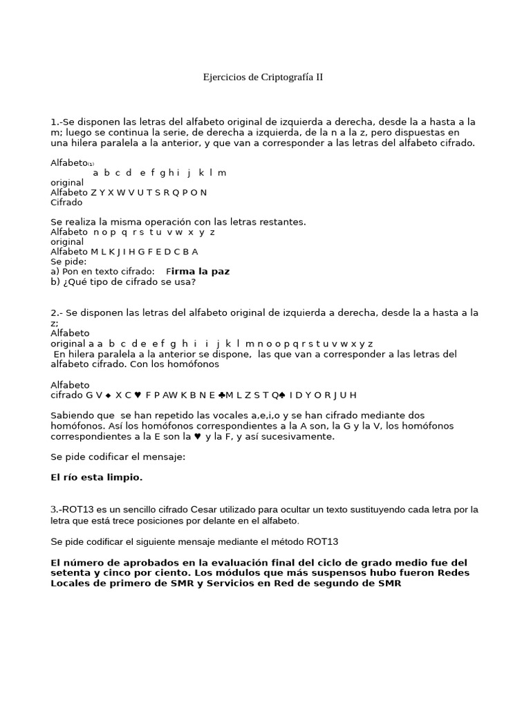 Ejercicios de Criptograf | PDF
