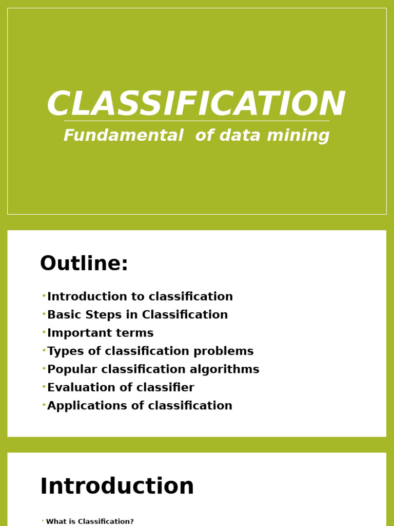 Data Mining Classification Basics | PDF | Statistical Classification ...