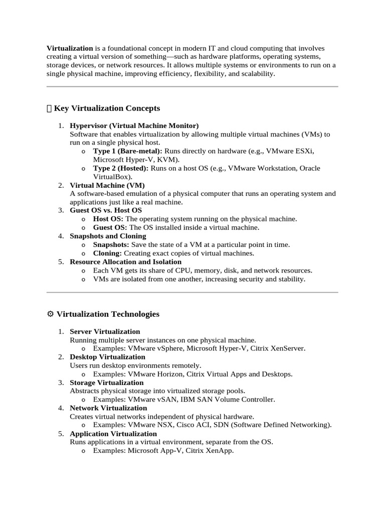 What Are Virtualization Concepts and Technologies | PDF | Virtualization | Virtual Machine
