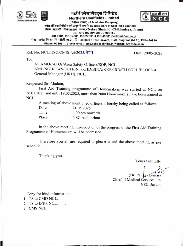 First Aid Meeting Notice | PDF