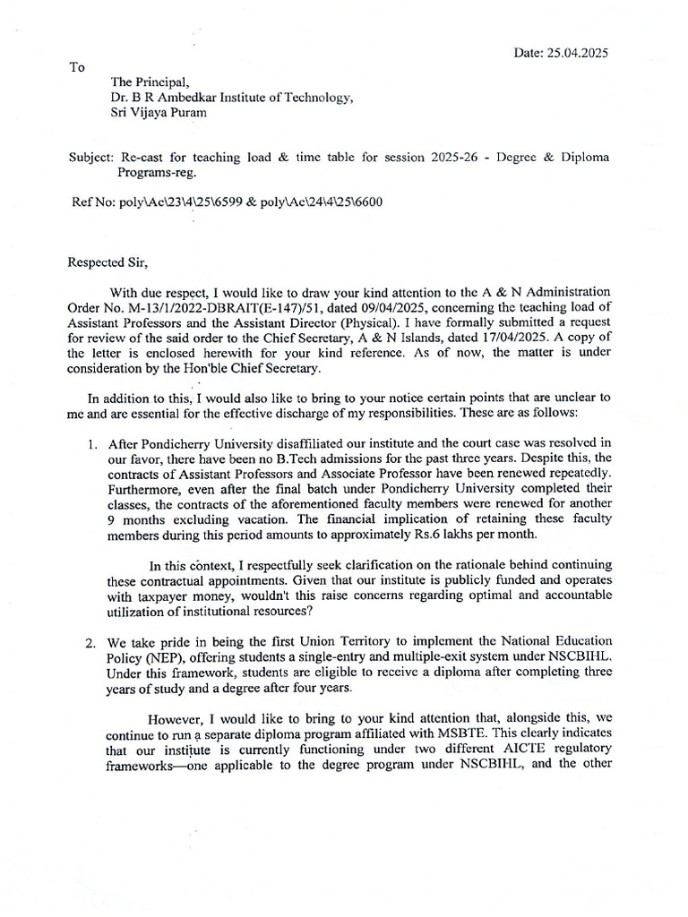 Re-Cast For Teaching Load | PDF