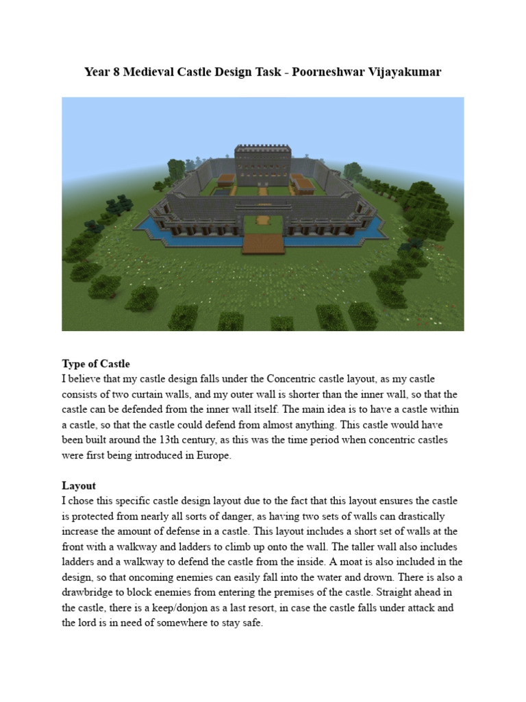 Year 8 Concentric Castle Design Overview | PDF | Castle | Architectural ...