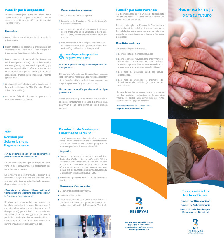 Brochure AFP Reservas Enfermedad Terminal | PDF | Pensión
