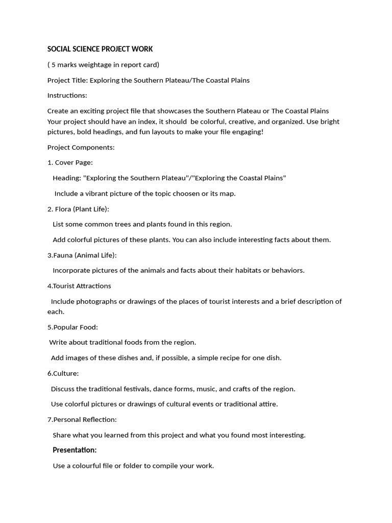 Social Science Project Work | PDF