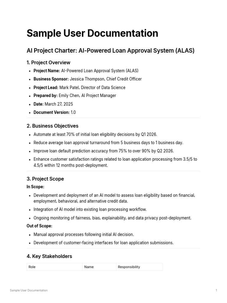 Alas Sample Use Case | PDF | Regulatory Compliance | Audit