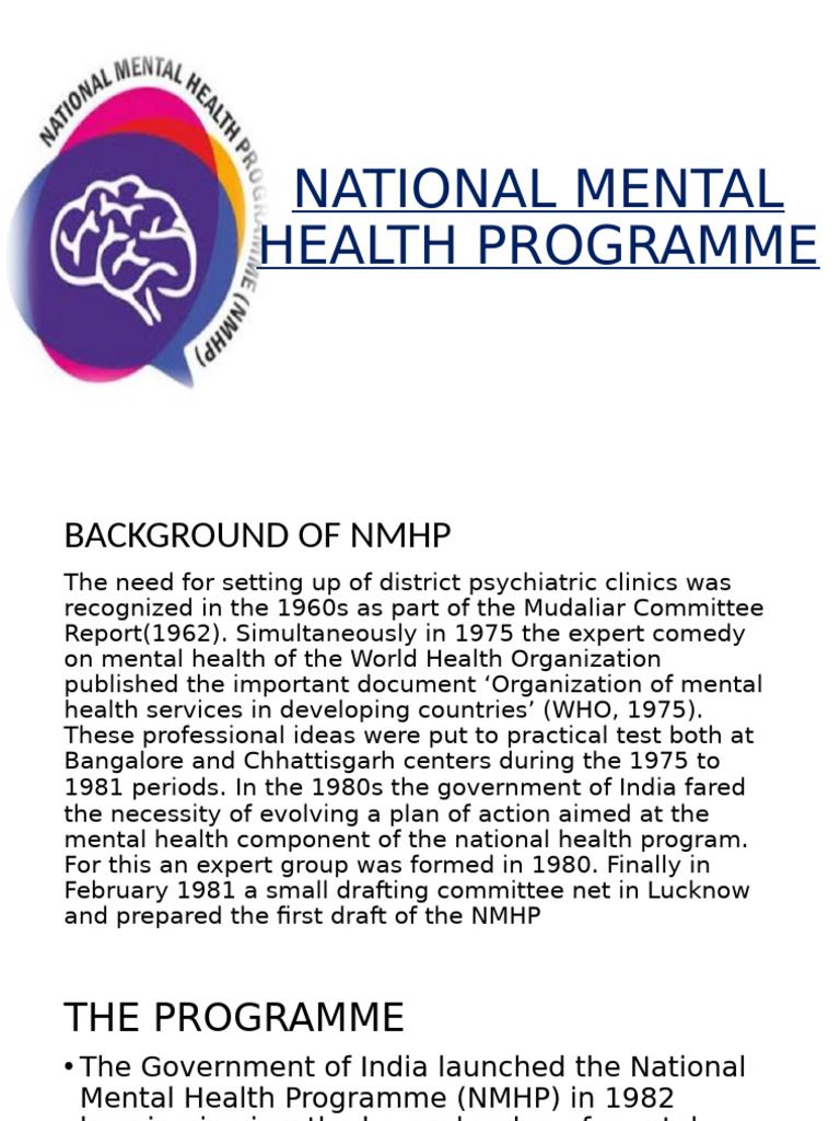 National Mental Health Programme Overview | PDF | Mental Health ...