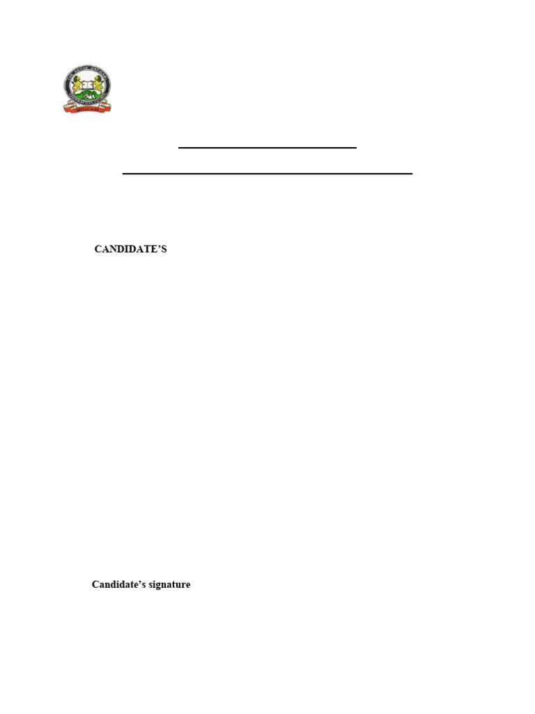 2023-Kcpe Entry Form For Private Candidates | PDF