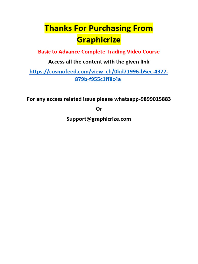 Basic To Advance Trading Course | PDF